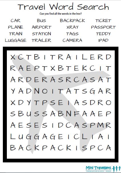FREE Printable Travel Games - Mini Travellers - Family Travel & Family ...