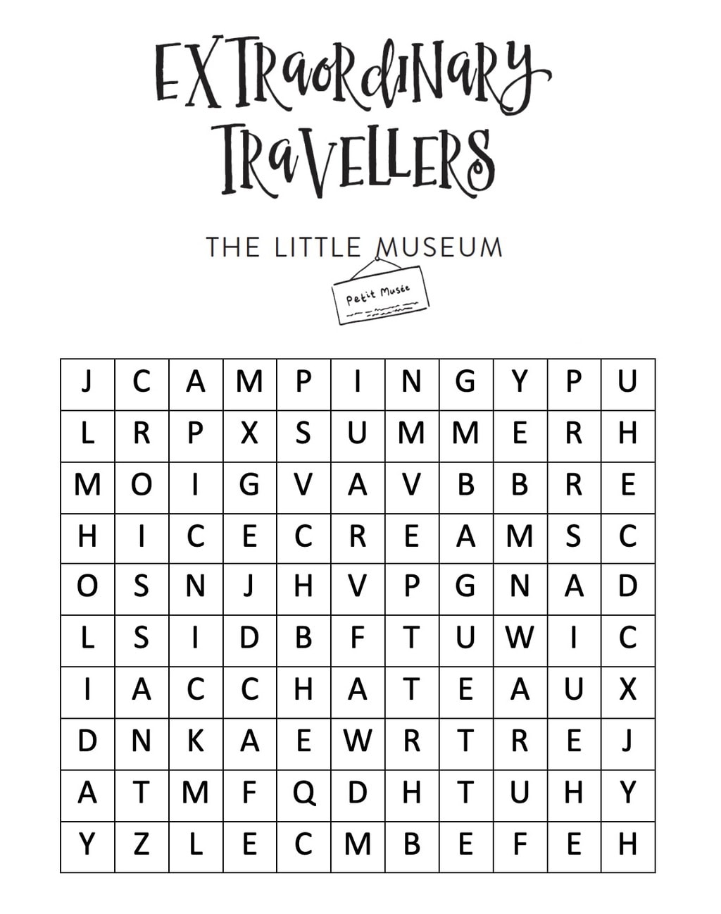 Easy Word Search - Mini Travellers - Family Travel & Family Holiday Tips