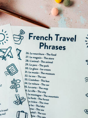 Free Printable French Travel Phrases For Kids - Mini Travellers ...