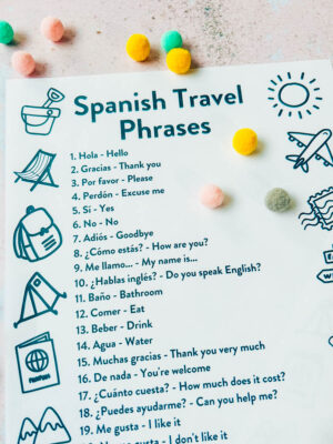 Free Printable Spanish Travel Phrases For Kids - Mini Travellers ...